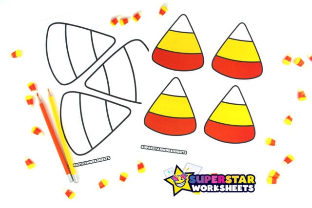 Candy Corn Template (Free Printables) - Superstar Worksheets