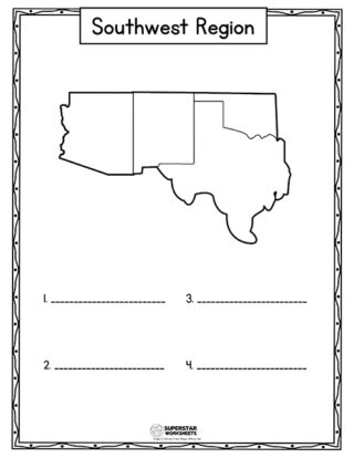 USA Map Worksheets - Superstar Worksheets