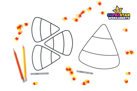 Candy Corn Template (Free Printables) - Superstar Worksheets