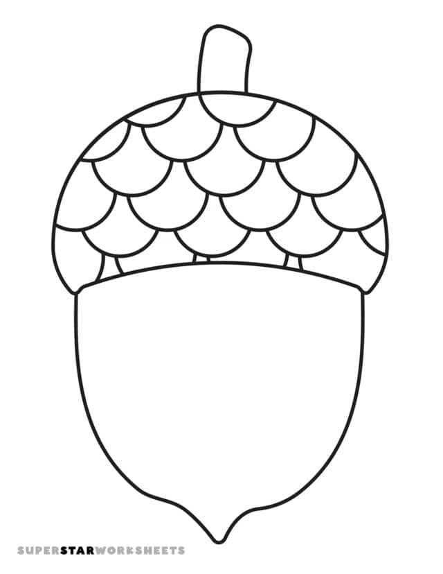 Acorn Coloring Pages (Free Printables) - Superstar Worksheets