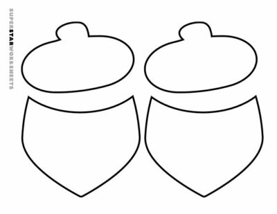 Acorn Template (Free Printables) - Superstar Worksheets