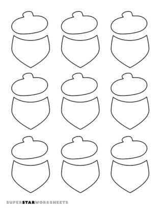 Acorn Template (Free Printables) - Superstar Worksheets