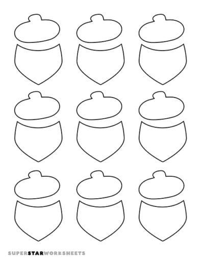 Acorn Template (Free Printables) - Superstar Worksheets