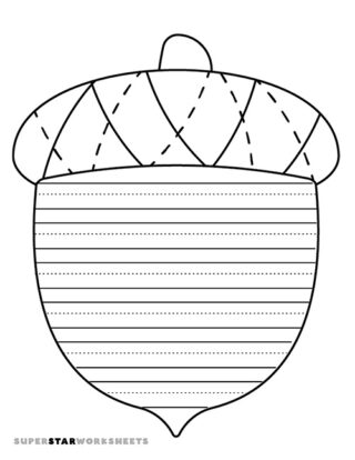 Acorn Template (Free Printables) - Superstar Worksheets