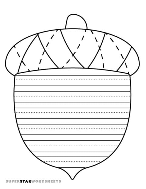 Acorn Template (Free Printables) - Superstar Worksheets
