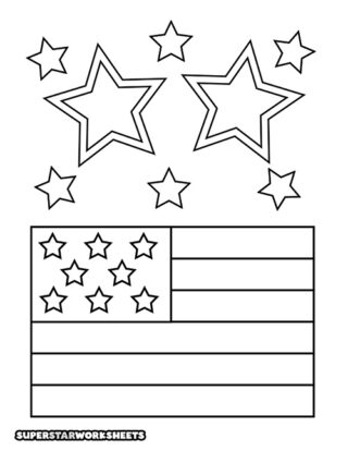 American Flag Coloring Pages (Free Printables) - Superstar Worksheets