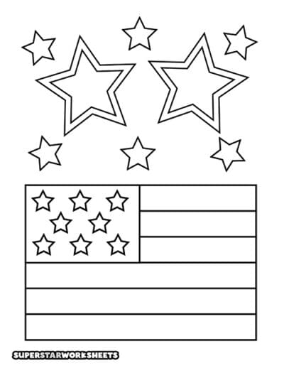 American Flag Coloring Pages (Free Printables) - Superstar Worksheets