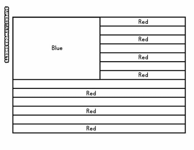 American Flag Template (Free Printables) - Superstar Worksheets