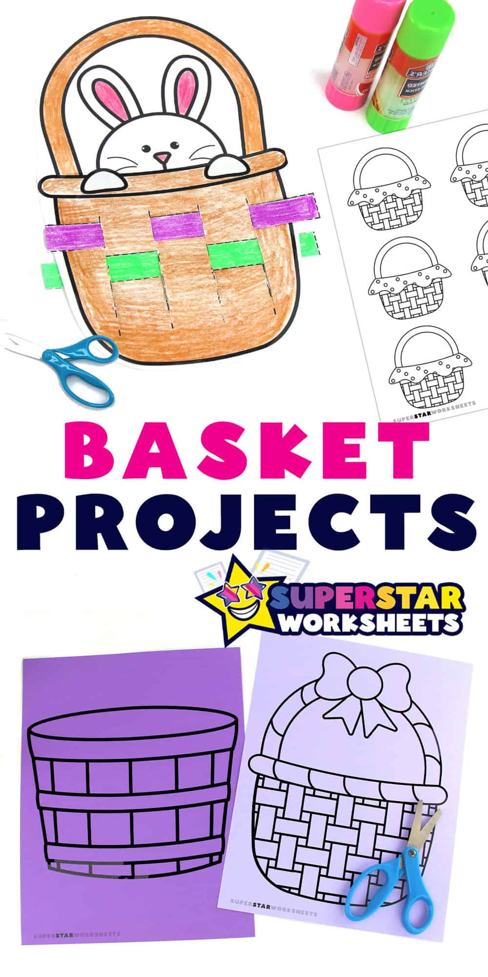 Basket Template (Free Printables) - Superstar Worksheets