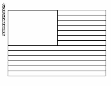 American Flag Template (Free Printables) - Superstar Worksheets