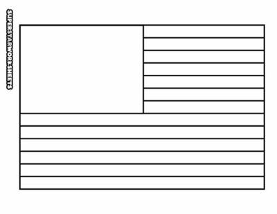 American Flag Template (Free Printables) - Superstar Worksheets