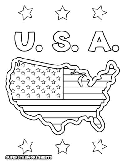 American Flag Coloring Pages (Free Printables) - Superstar Worksheets