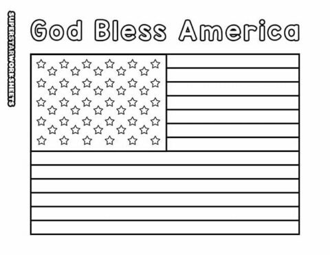American Flag Coloring Pages (Free Printables) - Superstar Worksheets