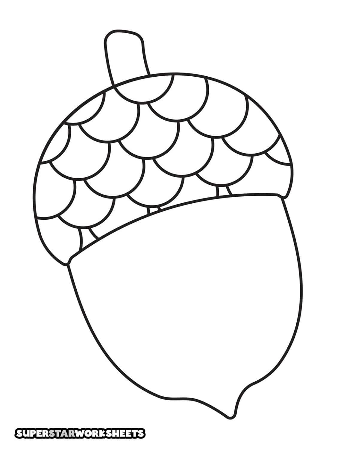 Acorn Coloring Pages (Free Printables) - Superstar Worksheets