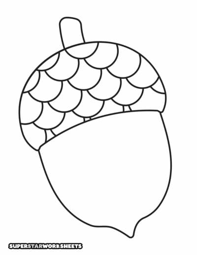 Acorn Coloring Pages (Free Printables) - Superstar Worksheets