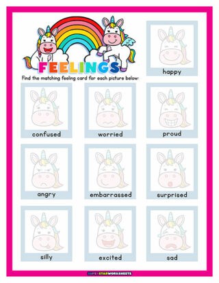 Feelings Chart - Superstar Worksheets