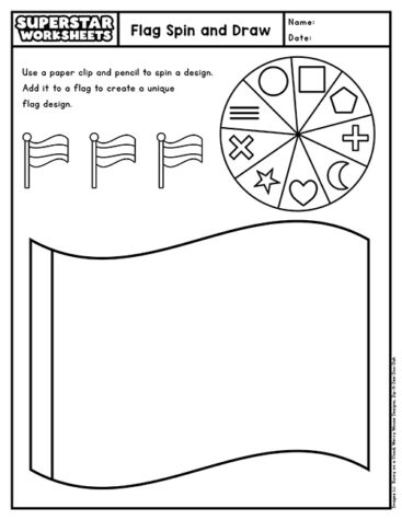 Flag Template - Superstar Worksheets