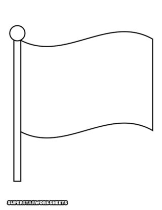 Flag Template - Superstar Worksheets