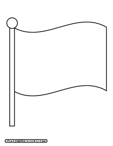 Flag Template - Superstar Worksheets