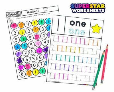 Number 1 Worksheets - Superstar Worksheets