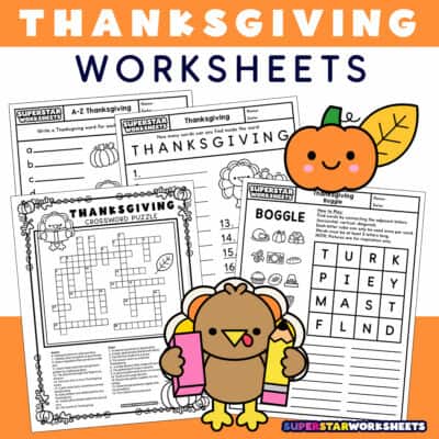 Thanksgiving Worksheets (Free Printables) - Superstar Worksheets