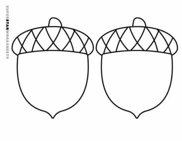 Acorn Template (Free Printables) - Superstar Worksheets
