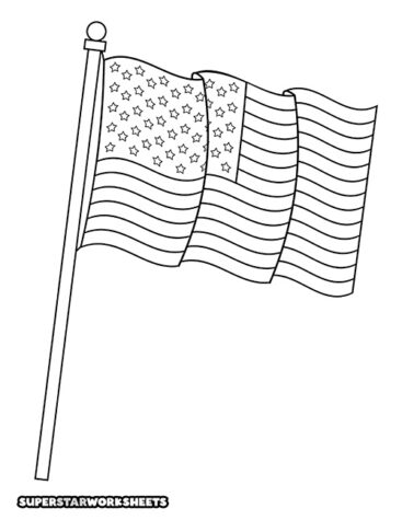 American Flag Coloring Pages (Free Printables) - Superstar Worksheets
