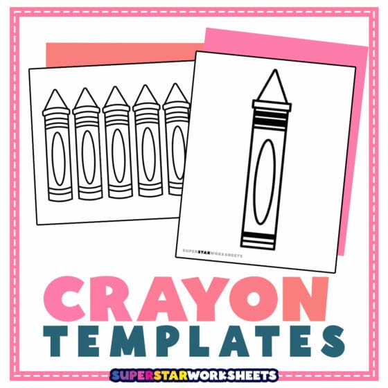 Crayon Template (Free Printables) - Superstar Worksheets