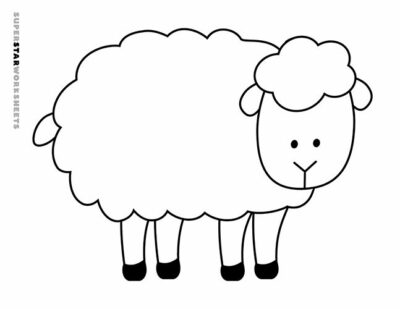 Sheep Template (Free Printables) - Superstar Worksheets
