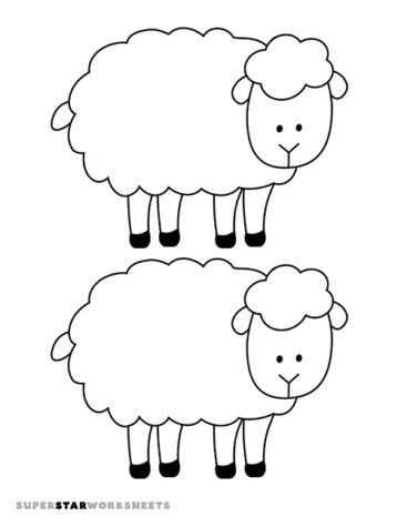 Sheep Template (Free Printables) - Superstar Worksheets
