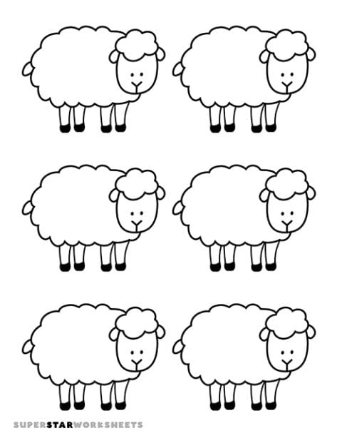 Sheep Template (Free Printables) - Superstar Worksheets