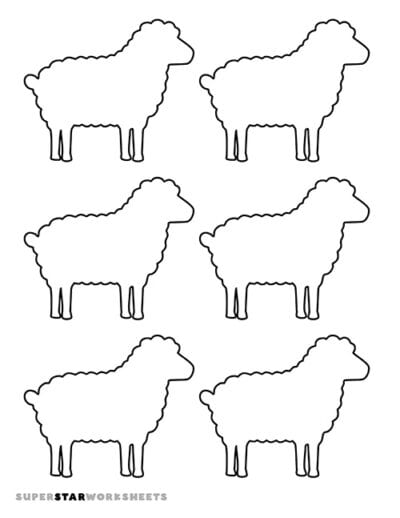 Sheep Template (Free Printables) - Superstar Worksheets