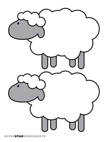 Sheep Template (Free Printables) - Superstar Worksheets