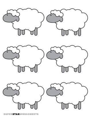 Sheep Template (Free Printables) - Superstar Worksheets