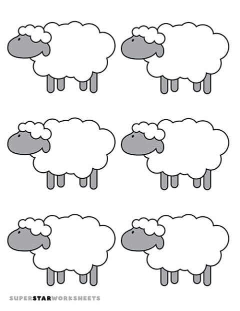 Sheep Template (Free Printables) - Superstar Worksheets