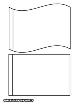 Flag Template - Superstar Worksheets