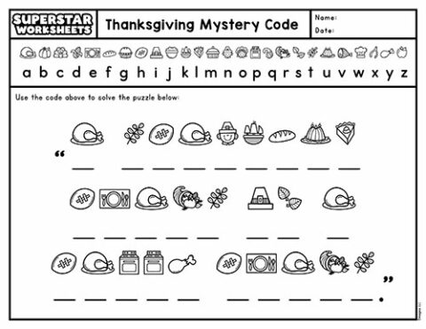 Thanksgiving Worksheets - Superstar Worksheets
