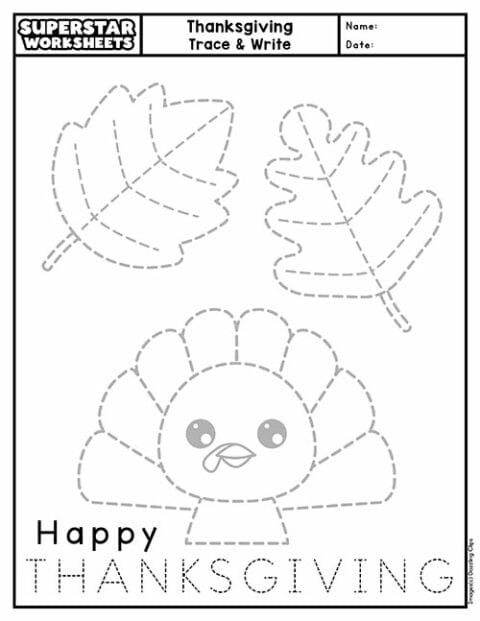 Thanksgiving Worksheets - Superstar Worksheets