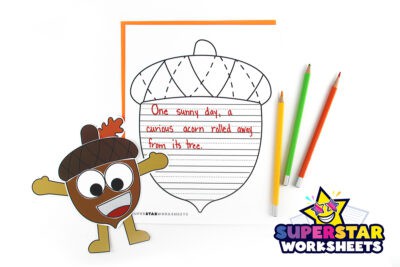 Acorn Template (Free Printables) - Superstar Worksheets