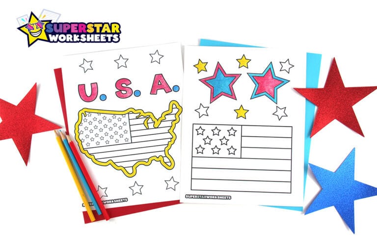 American Flag Coloring Pages (Free Printables) - Superstar Worksheets