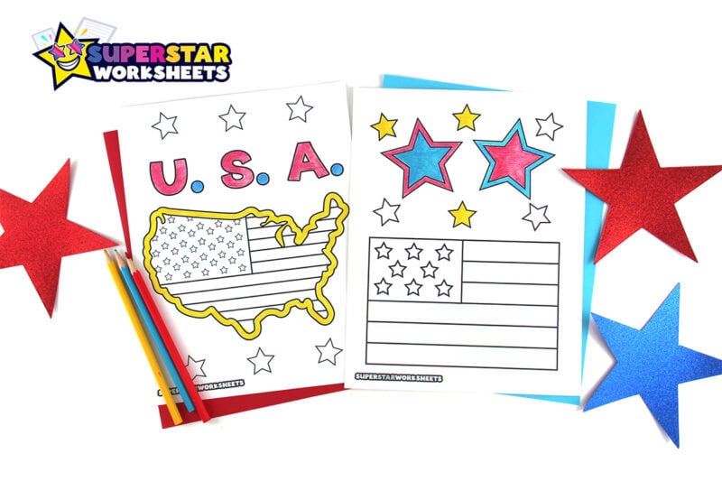 American Flag Coloring Pages (Free Printables) - Superstar Worksheets