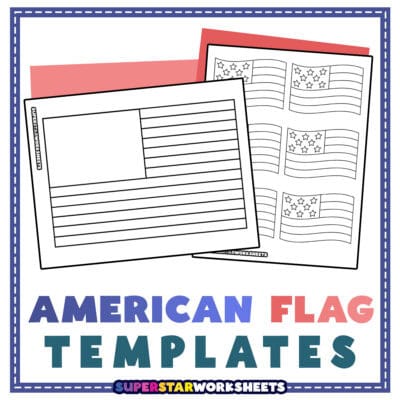 American Flag Template (Free Printables) - Superstar Worksheets