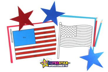 American Flag Template (Free Printables) - Superstar Worksheets