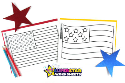 American Flag Template (Free Printables) - Superstar Worksheets