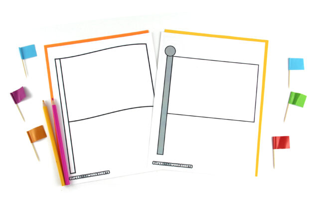 Flag Template - Superstar Worksheets