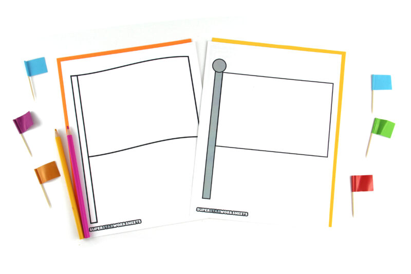 Flag Template - Superstar Worksheets