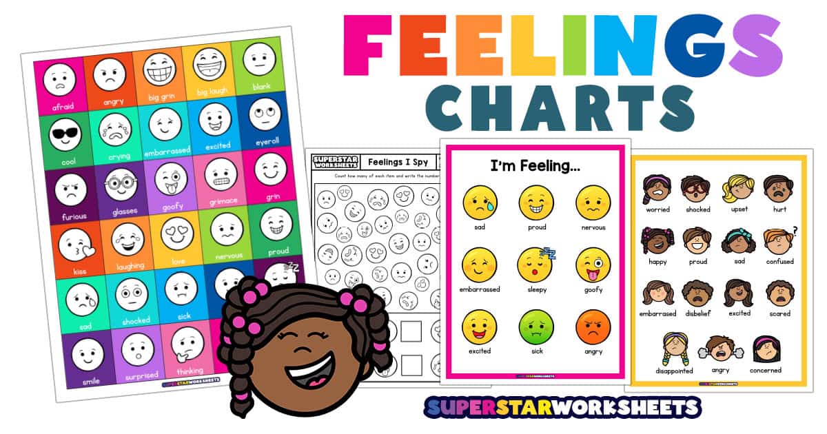 Feelings Chart - Superstar Worksheets