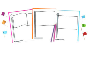 Flag Template - Superstar Worksheets