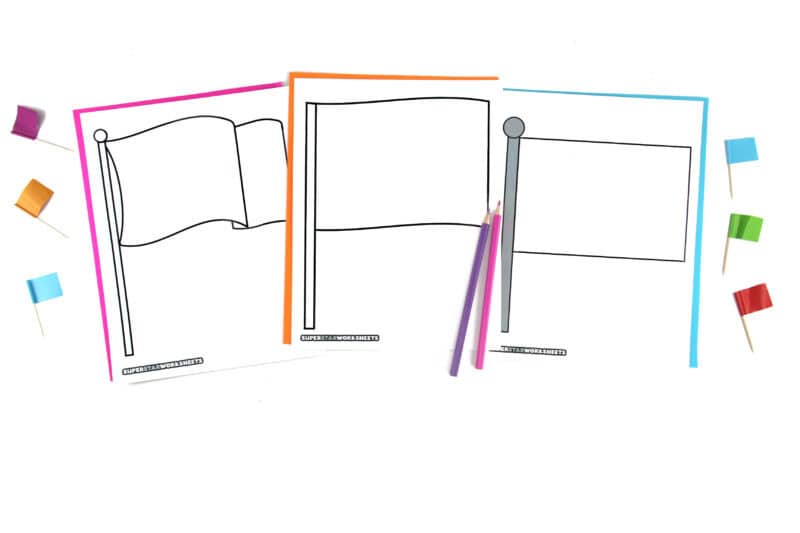 Flag Template - Superstar Worksheets