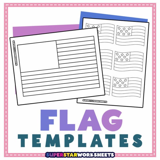 Flag Template - Superstar Worksheets